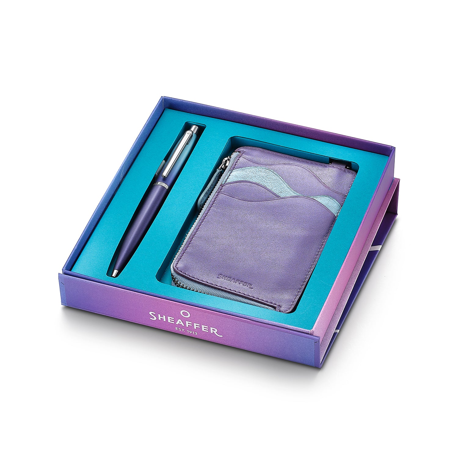 Sheaffer Gift Set ft. Expressions VFM 9430 Blue and Purple Pearlised G